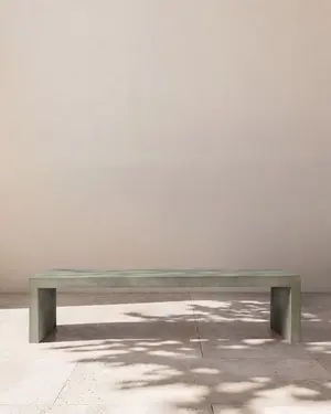 Quince Concrete Waterfall Indoor/outdoor Coffee Table - Grey