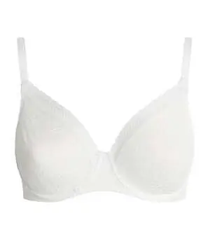 Simone Perele Lace Comète Plunge Bra - White