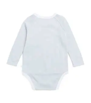 MORI Bamboo-blend Kimono Bodysuit - Blue