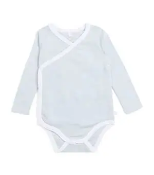 MORI Bamboo-blend Kimono Bodysuit - Blue