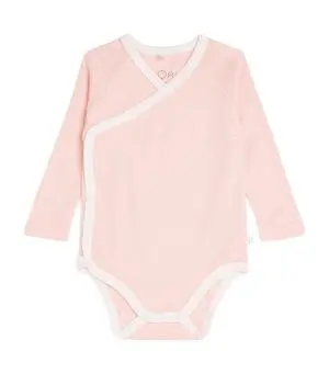 MORI Bamboo-blend Kimono Bodysuit - Pink