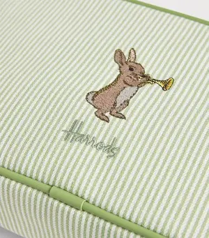Harrods Stripe Embroidered Nursery Pouch