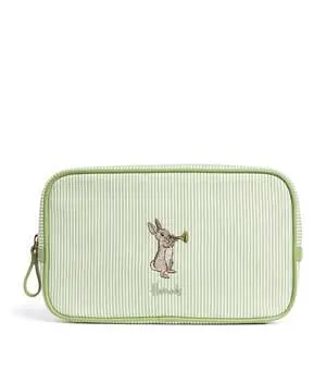 Harrods Stripe Embroidered Nursery Pouch - Green