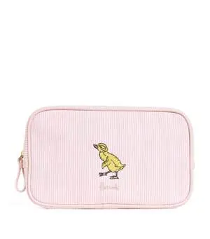 Harrods Stripe Embroidered Nursery Pouch - Pink