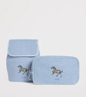 Harrods Stripe Embroidered Nursery Pouch