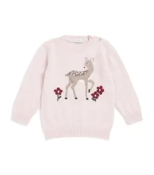PER TE Wool-cashmere Jacquard Sweater - Pink