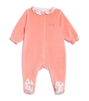 TARTINE ET CHOCOLAT Velvet All-in-one With Printed Peter Pan Collar