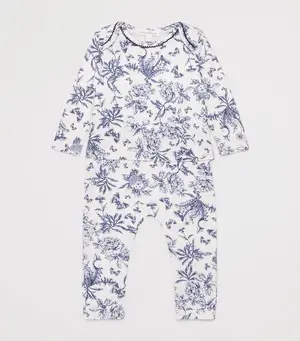 TARTINE ET CHOCOLAT Velvet All-in-one With Printed Peter Pan Collar