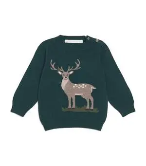 PER TE Wool-cashmere Jacquard Sweater - Green