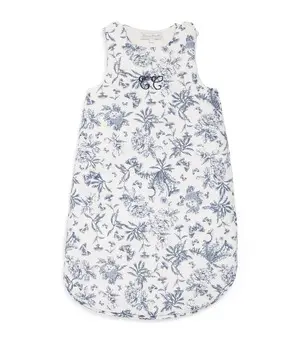 TARTINE ET CHOCOLAT Cotton Toile De Jouy Sleeping Bag - Blue