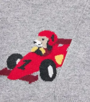 PER TE Knit Car Motif Sweater