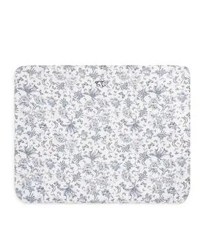 TARTINE ET CHOCOLAT Cotton Toile De Jouy Blanket - Blue