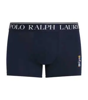 Polo Ralph Lauren Stretch-cotton Polo Bear Trunks - Navy