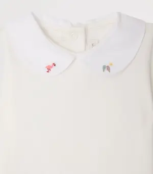 Bonpoint Organic Cotton Cygne Bodysuit