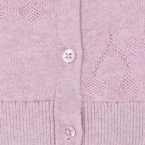 Bonpoint Cotton-cashmere Cardigan With Cherry Motif