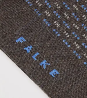 Falke Virgin Wool-blend Patterned Dress Socks