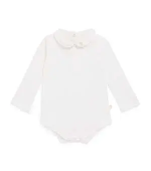 MARIE-CHANTAL Embroidered Pima Cotton Bodysuit - Pink