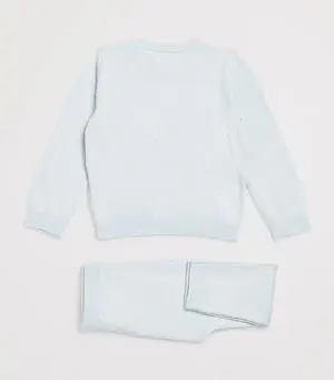 MARIE-CHANTAL Cotton And Cashmere Crown Sweater And Sweatpants Set