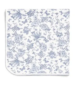 TARTINE ET CHOCOLAT Cotton Toile De Jouy Blanket - Navy