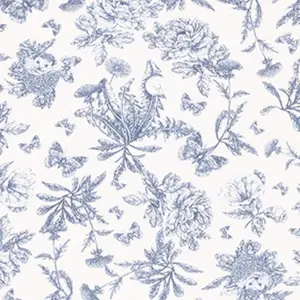 TARTINE ET CHOCOLAT Cotton Toile De Jouy Blanket