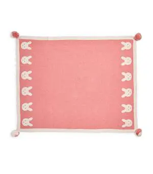 PUREBABY Organic Cotton Pom Pom Blanket