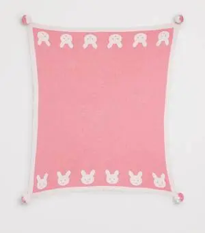 PUREBABY Organic Cotton Pom Pom Blanket