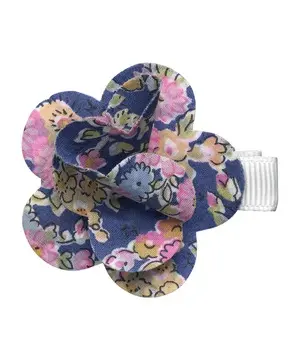 Trotters Cotton Floral Print Hair Clip - Blue