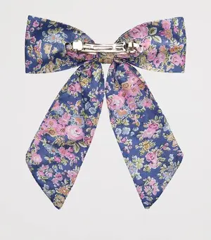 Trotters Cotton Floral Bow Hair Clip