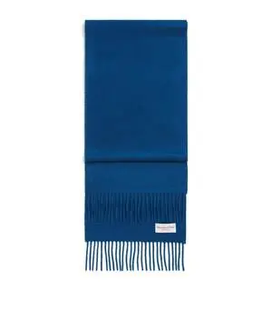 Johnstons Of Elgin Natural Cashmere Scarf - Blue