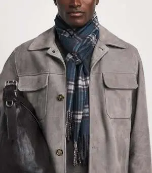 Johnstons Of Elgin Cashmere Tartan Scarf - Green