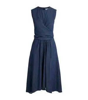 Altuzarra Cotton Chambray Penny Midi Dress
