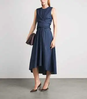 Altuzarra Cotton Chambray Penny Midi Dress