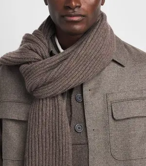 Johnstons Of Elgin Cashmere Lovat Ribbed Scarf