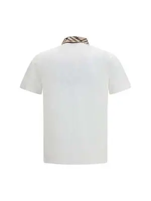Burberry Cotton Check Collar Polo
