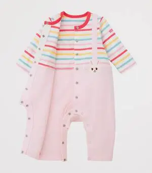 MIKI HOUSE Cotton Embroidered All-in-one