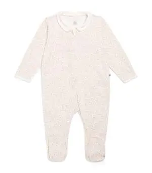 Petit Bateau Cotton Floral Zip-up All-in-one