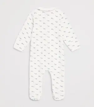 Petit Bateau Cotton Whale Print All-in-one