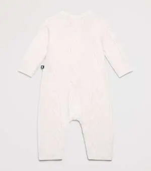 Petit Bateau Cable-knit Playsuit