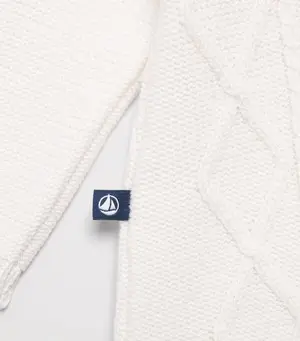 Petit Bateau Cable-knit Playsuit