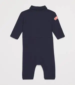 Petit Bateau Cotton Logo Playsuit