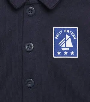 Petit Bateau Cotton Logo Playsuit