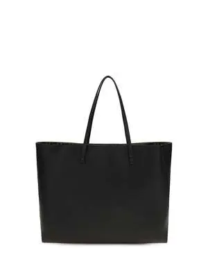 Fendi Medium Roll Roman Leather Shopping Bag - Black