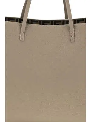 Fendi Medium Roll Roman Leather Shopping Bag