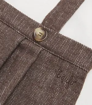 IL GUFO Cotton-blend Collar Playsuit