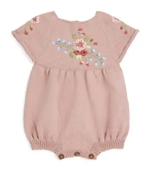 SHIRLEY BREDAL Cotton Embroidered Midsummer Bodysuit - Pink