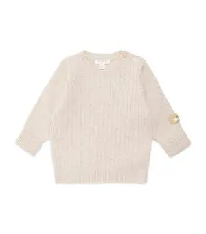 PUREBABY Cashmere Cable-knit Sweater - Beige