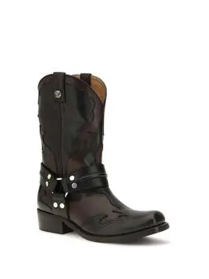 Versace Sylvester Leather Cowboy Boots