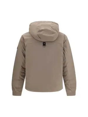 Moose Knuckles Hooded Down Jacket With Zip Closure
