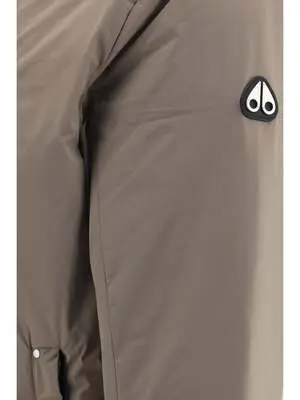 Moose Knuckles Hooded Down Jacket With Zip Closure