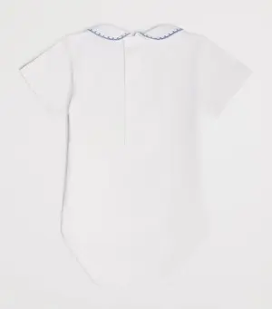 Pepa London Cotton-blend Embroidered Bodysuit